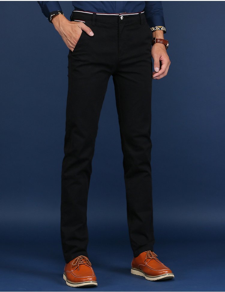 Men's Classic Style Slim Fit Cotton Pants - Men Kingdom